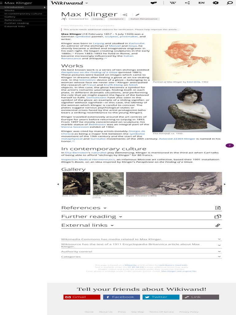 Max Klinger | PDF | Sculpture | Paintings