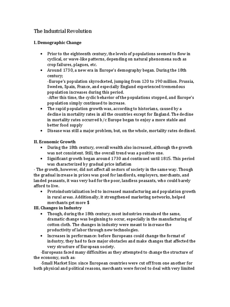 The Industrial Revolution | PDF | Weaving | Economics