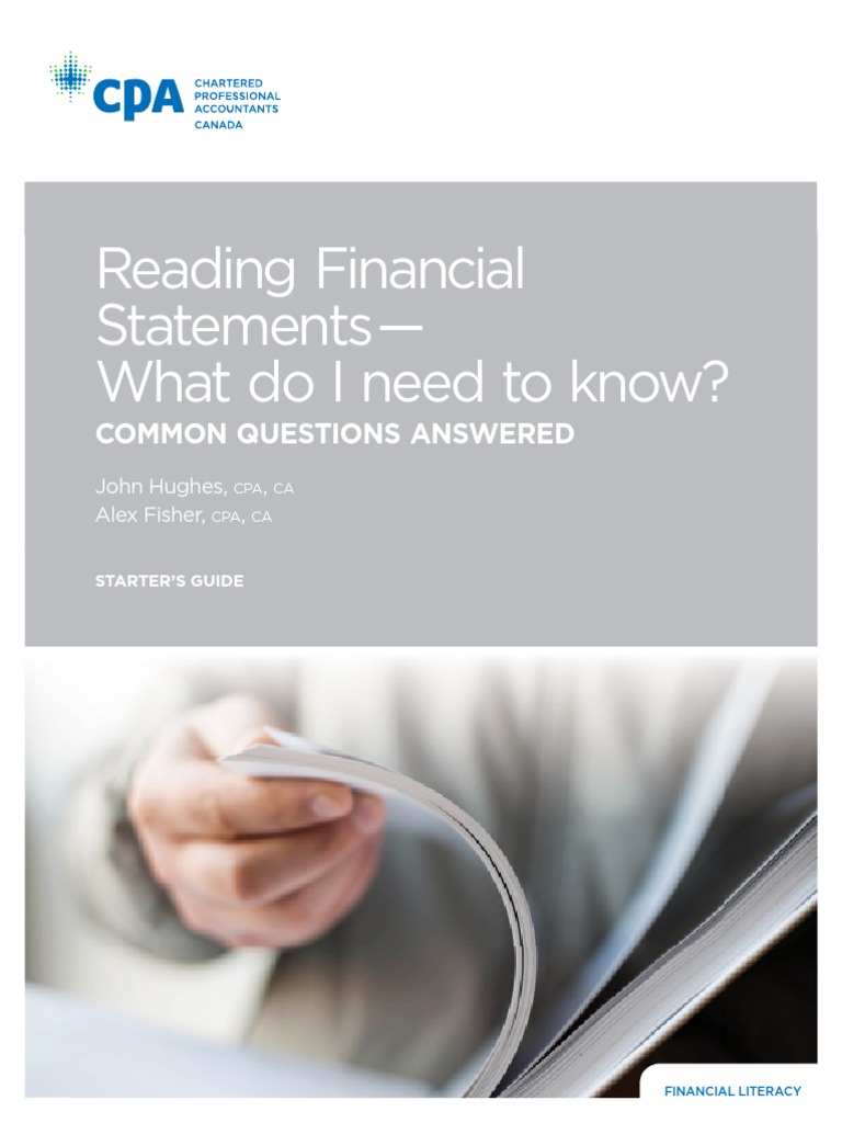 Reading Financial Statements - What Do I Need To Know?: Common ...