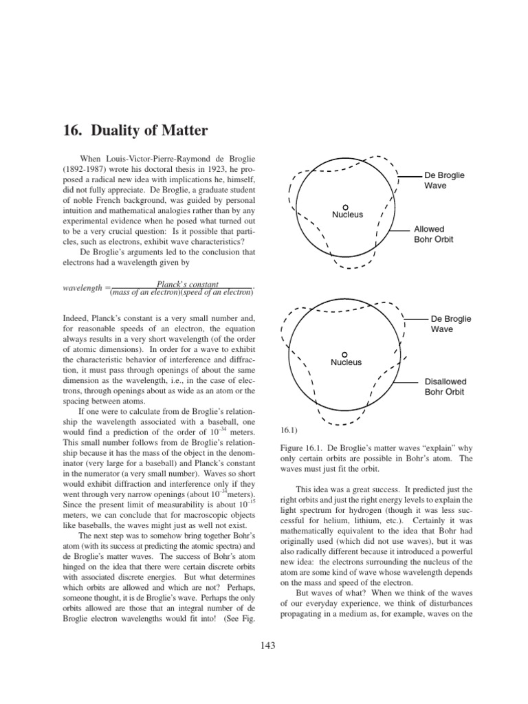 De Broglie's Wave-Particle Duality Explained | PDF | Social Science ...