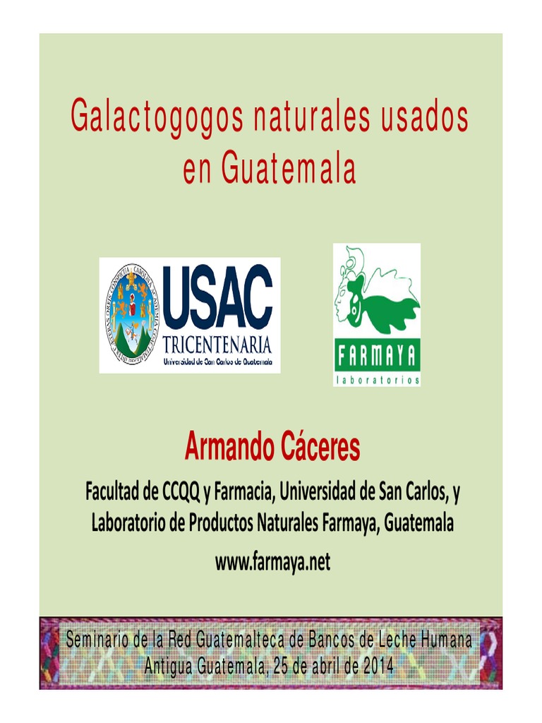 Galactogogos Naturales en Guatemala | PDF | Leche | Amamantamiento