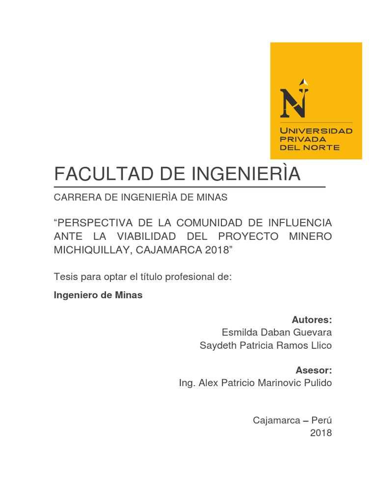 Daban Guevara Esmilda - Patricia Ramos Llico Saydeth | PDF | Minería ...