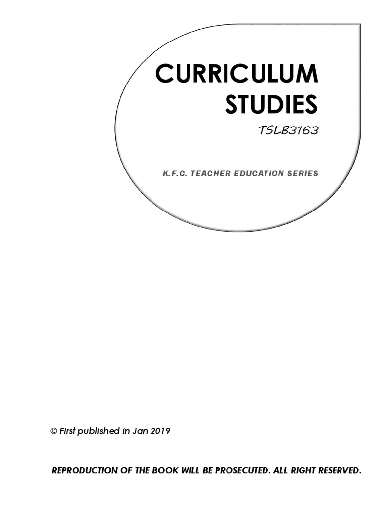 TSLB3163 Curriculum Studies COMPLETE BRIEF SHORT NOTES | PDF