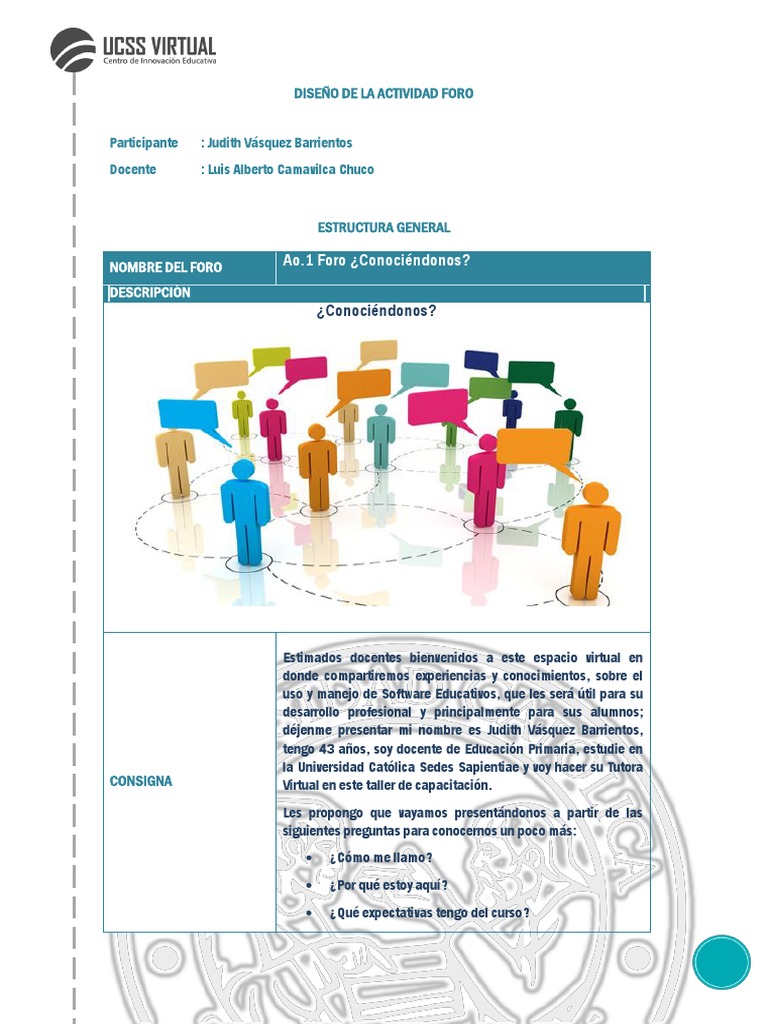 Formato de Foro | PDF | Maestros | Comunicación