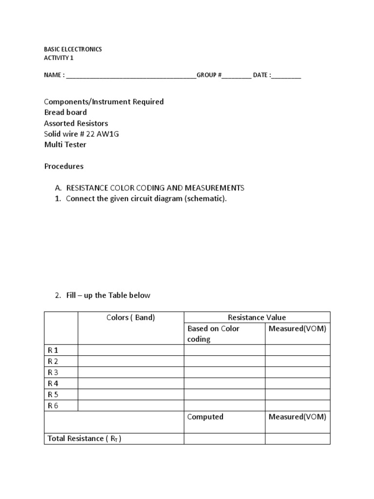 BASIC ELCECTRONICS Activity | PDF | Technology & Engineering