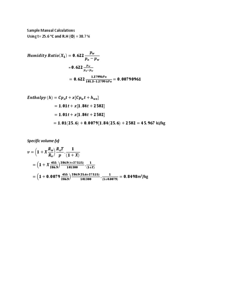 Sample Manual Calculations | PDF