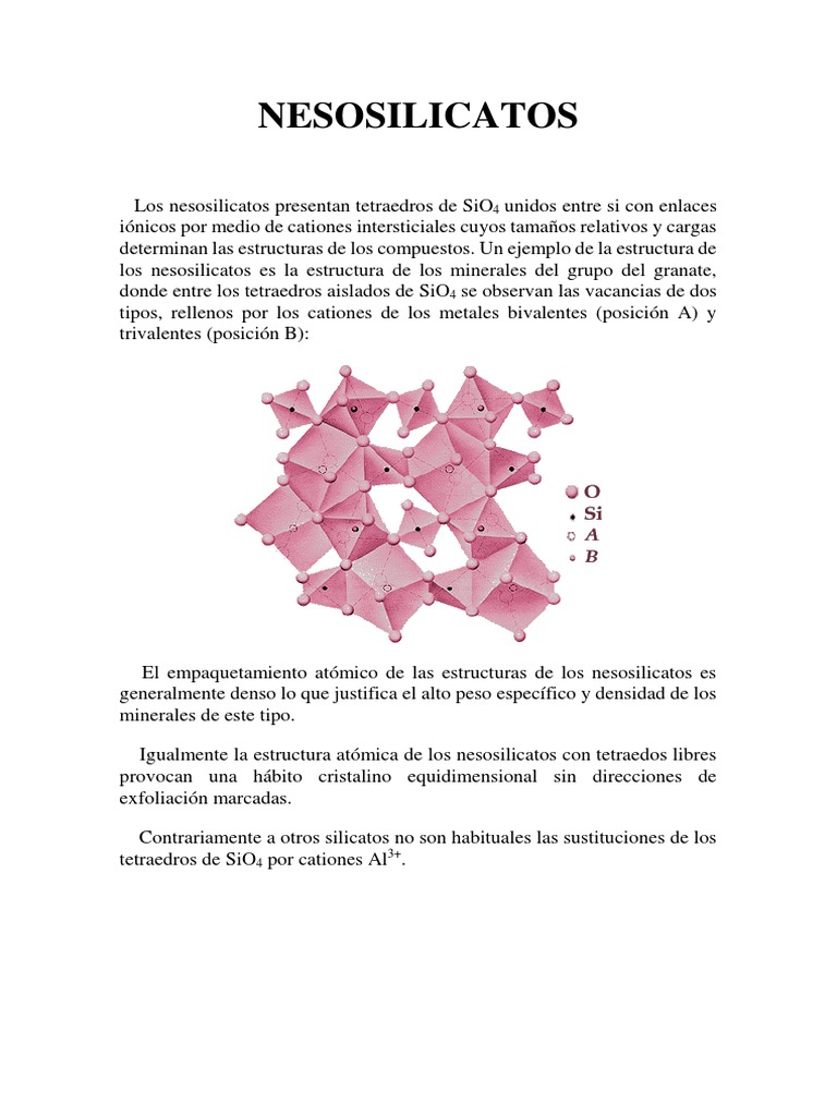 Silicatos | PDF | Clasificación de minerales | Minerales