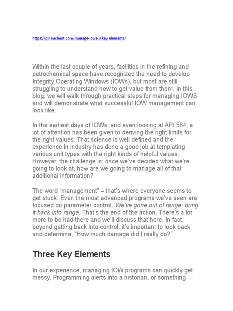 Three Key Elements: It Back Into Range. That's The End of The Action ...