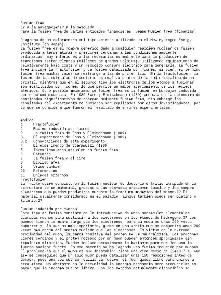 Fusión Fría: Historia y Controversias | PDF | La energía nuclear | Electrón