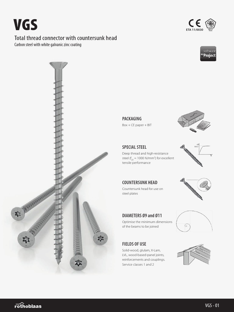 Rothoblaas VGS-en | PDF | Screw | Mechanical Engineering