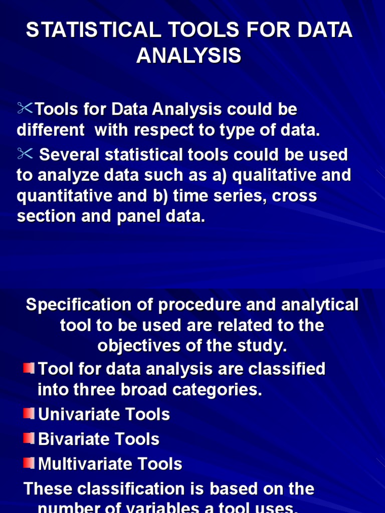 Statistical Tools For Data Analysis Pdf Correlation And Dependence Regression Analysis