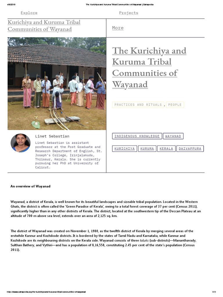 Kurichiya and Kuruma Tribes of Wayanad | PDF | Rice