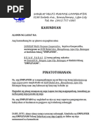 Employment Contract Tagalog | PDF