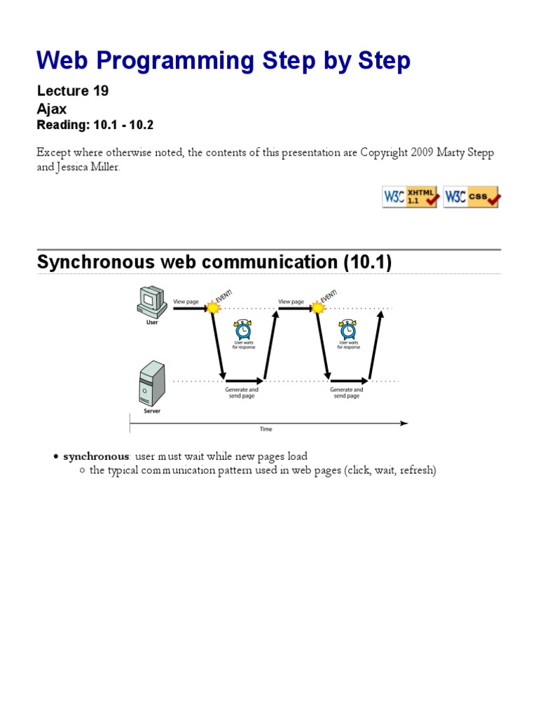 Web Programming Step by Step | Download Free PDF | Ajax (Programming ...