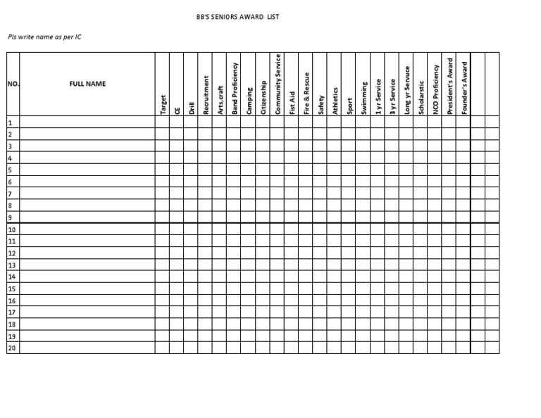 Awards List | PDF | Leisure | Sports