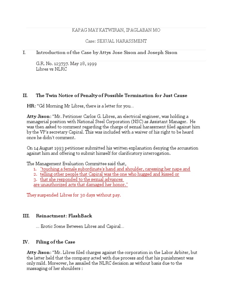 G.R. No. 123737. May 28, 1999 Libres Vs NLRC: I. Introduction of The ...