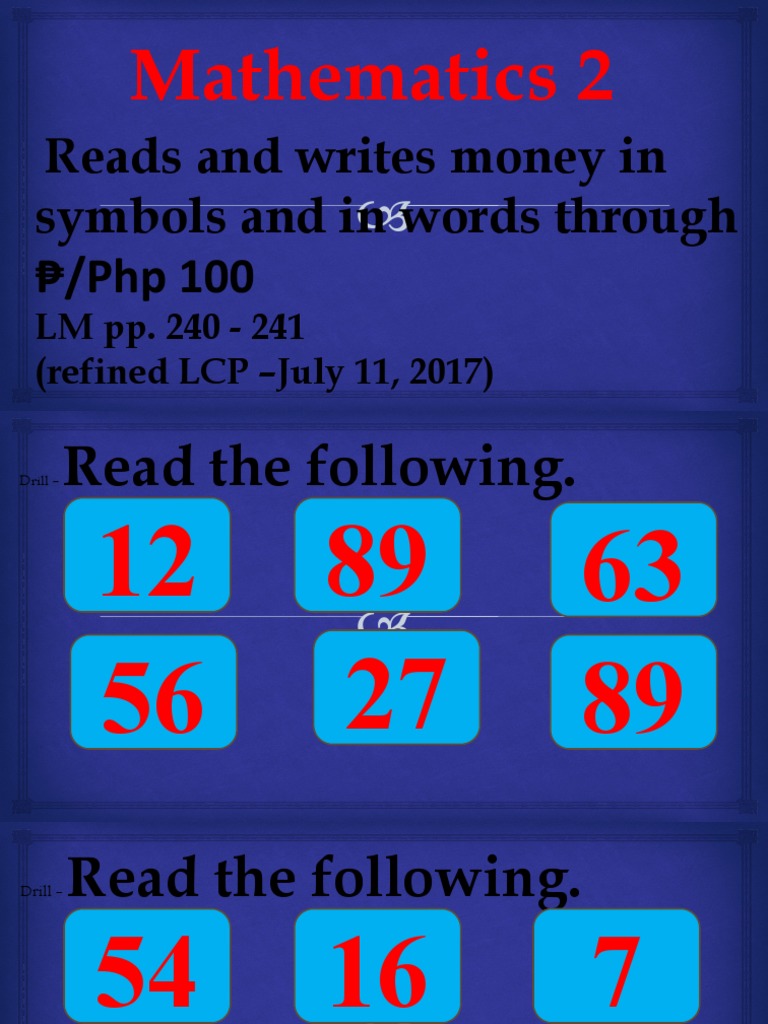Reading and Writing Philippine Money | PDF | International Finance ...