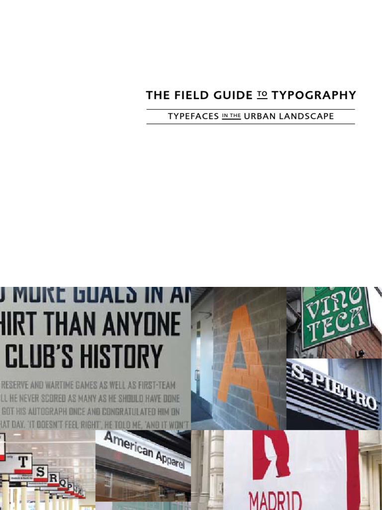 THE FIELD GUIDE TO TYPOGRAPHY Prev PDF | PDF | Typefaces | Serif