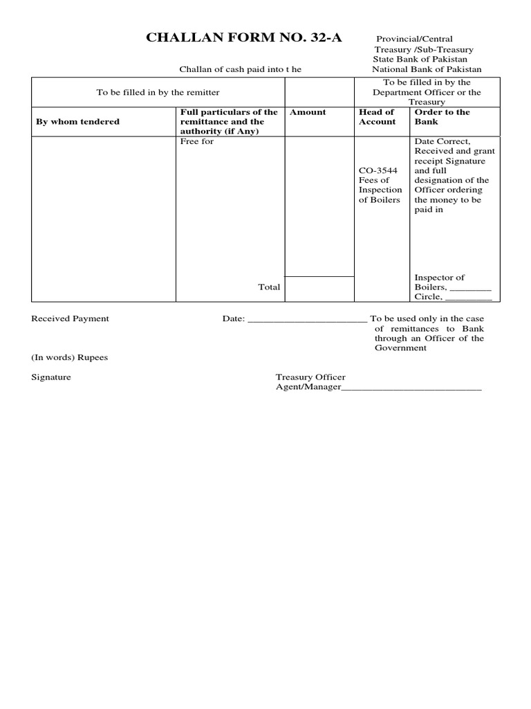 Challan Form Boiler PDF | PDF | Services (Economics) | Financial Services