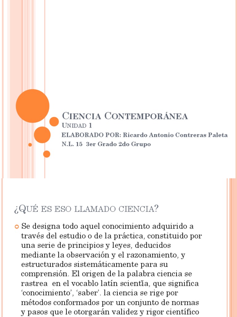 Ciencia Contemporánea | PDF | Teoría | Science