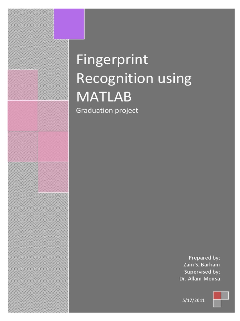 Fingerprint Recognition Using MATLAB PDF | PDF | Fingerprint | Biometrics