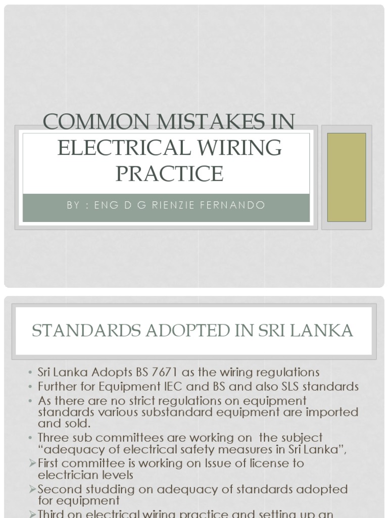 Common Mistakes in Electrical Wiring Practice | PDF | Electrical Wiring ...