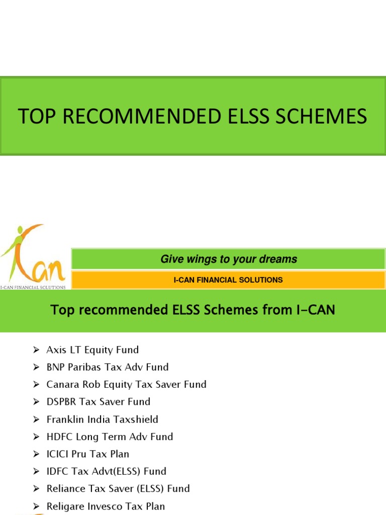 Top Recommended Elss Schemes: Give Wings To Your Dreams | PDF ...