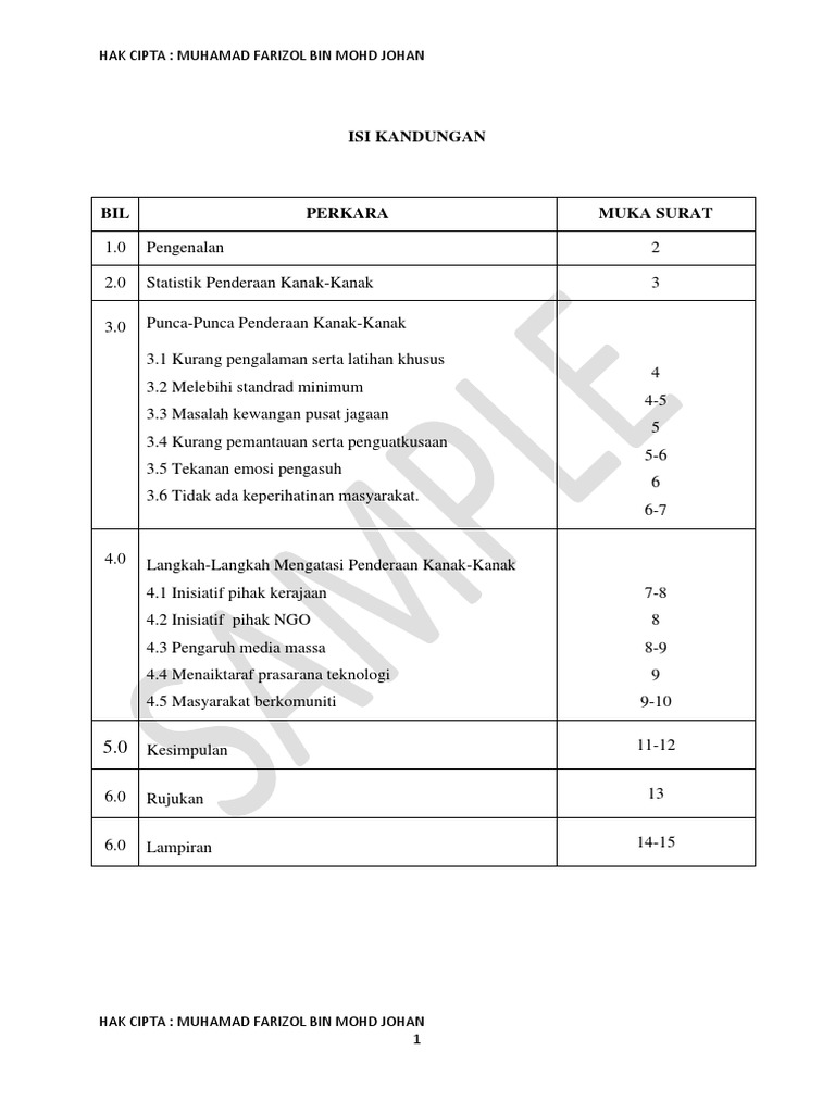 Penderaan Kanak-Kanak | PDF