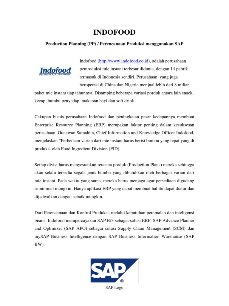 ERP - Indofood | PDF