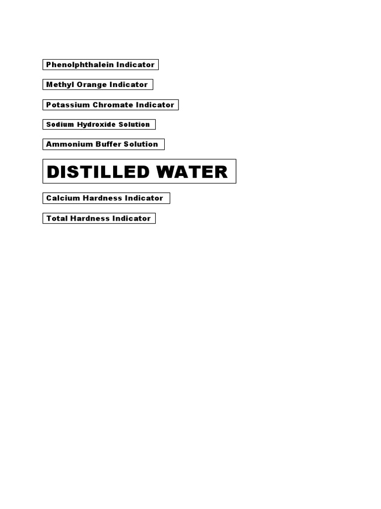 Water Testing with Phenolphthalein Chart | PDF