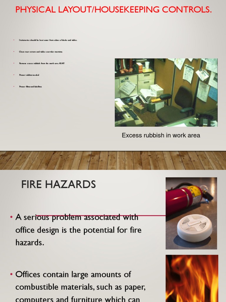 Physical Layout Housekeeping Controls | PDF | Fires | Hazards