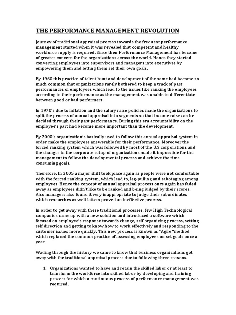 The Evolution of Performance Management: From Traditional Annual ...