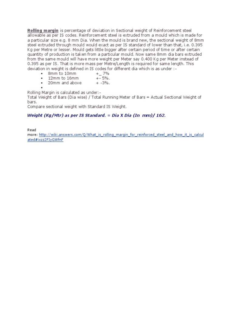 Understanding Rolling Margin in Steel | PDF | Technology & Engineering