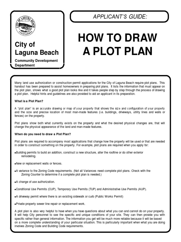 How To Draw A Plot Plan Combined | Download Free PDF | Zoning | Surveying