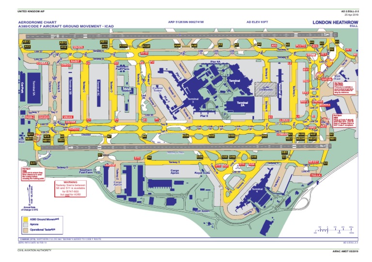 Aerodrome Diagram Code F (Full Airport Layout, Nothing Left) PDF | PDF ...