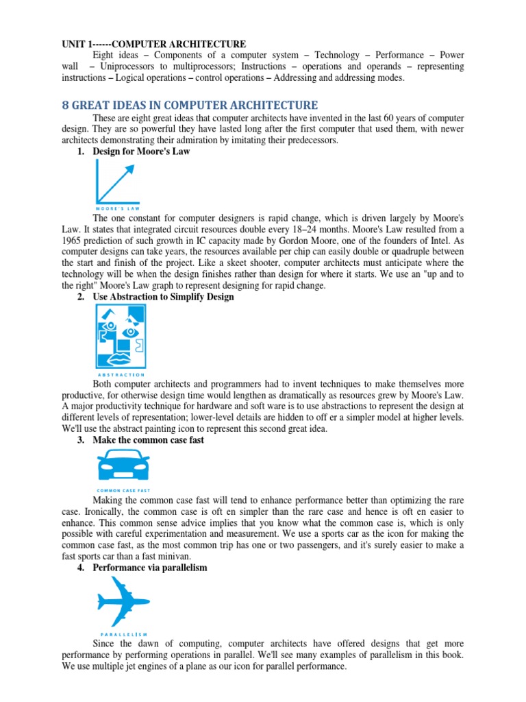 8 Great Ideas in Computer Architecture | PDF | Computer Data Storage ...