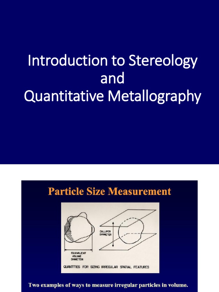 Quantitative Metalografi | PDF