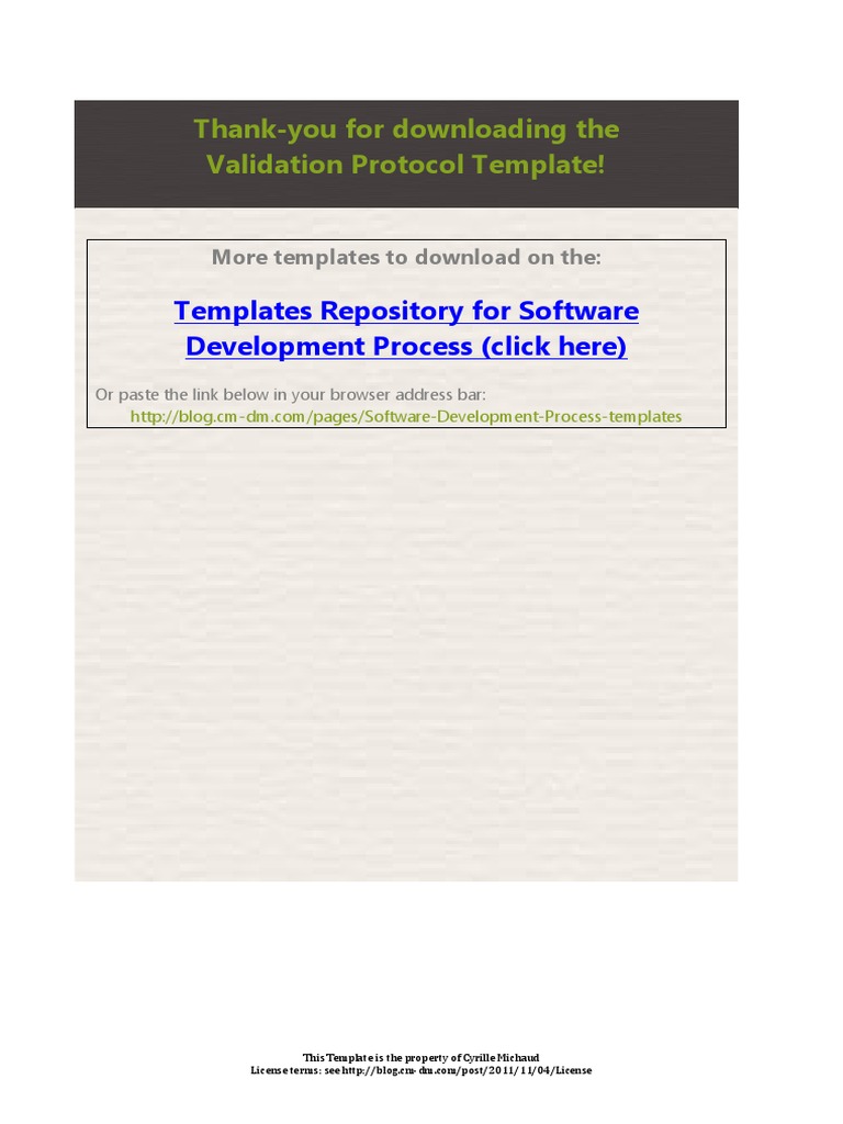 2015 Validation Protocol Template | PDF | Software Testing ...