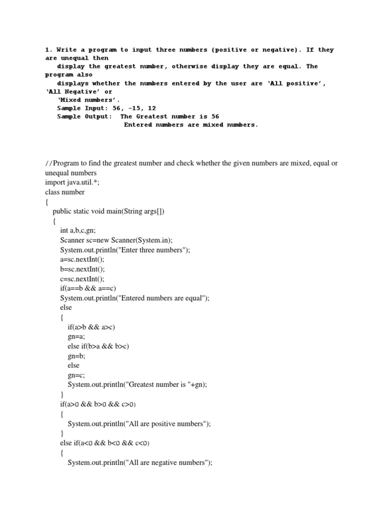 Java Programs | PDF | Elementary Mathematics | Teaching Mathematics