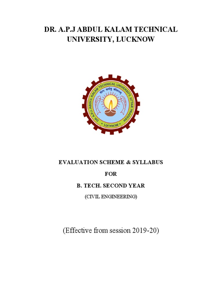 B.tech. 2nd Year AICTE Model Curriculum 2019-20 Civil | PDF | Bending ...