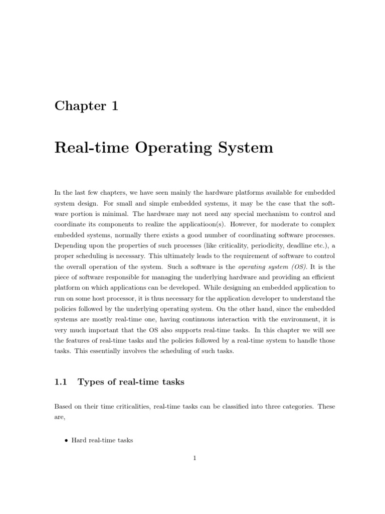 Real-Time Operating System | PDF | Scheduling (Computing) | Real Time Computing