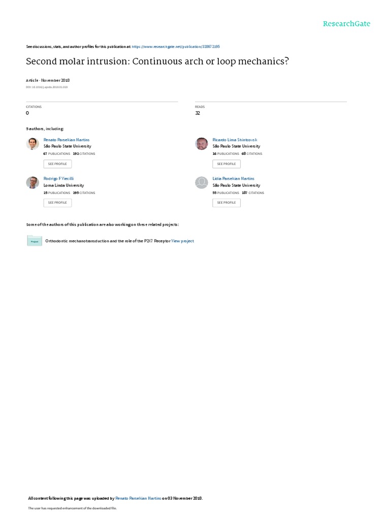 2018 Ajodo Martins Et Al Second Molar Intrusion Continuous Arch of Loop ...