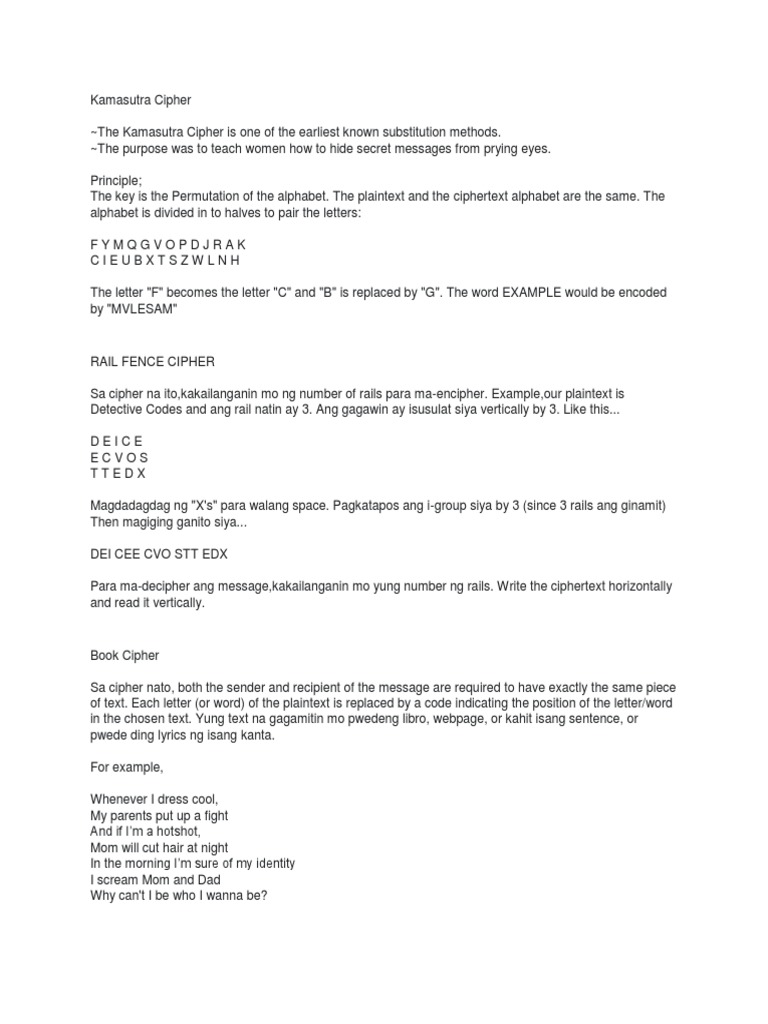 Codes and Ciphers 4 | PDF | Cipher | Computer Security