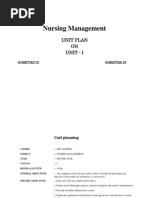Unit Plan MSC Nursing 1st Year | PDF | Lecture | Teaching Method