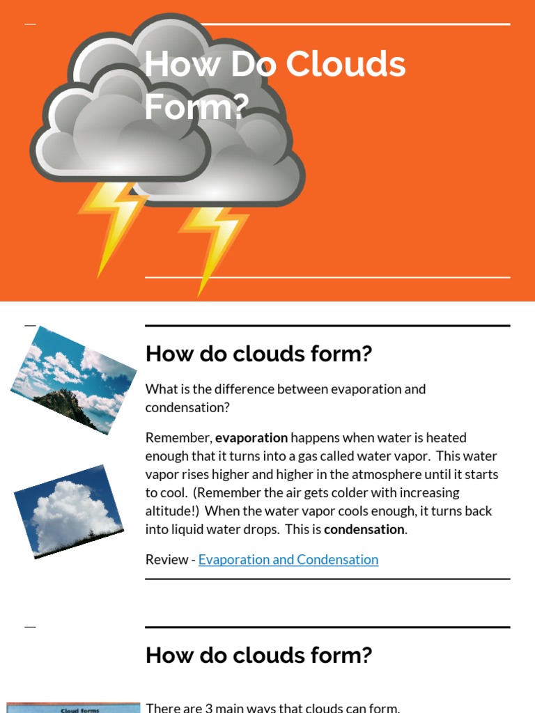 How Do Clouds Form | PDF | Atmosphere Of Earth | Cloud