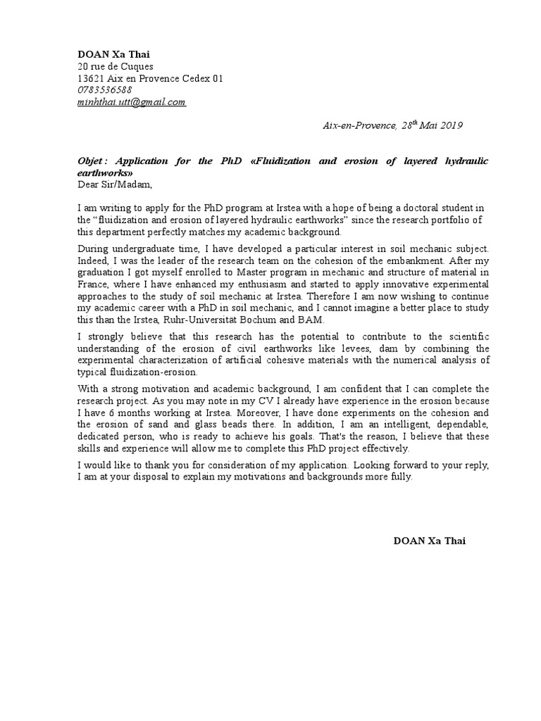 Motivation Letter Revised | PDF