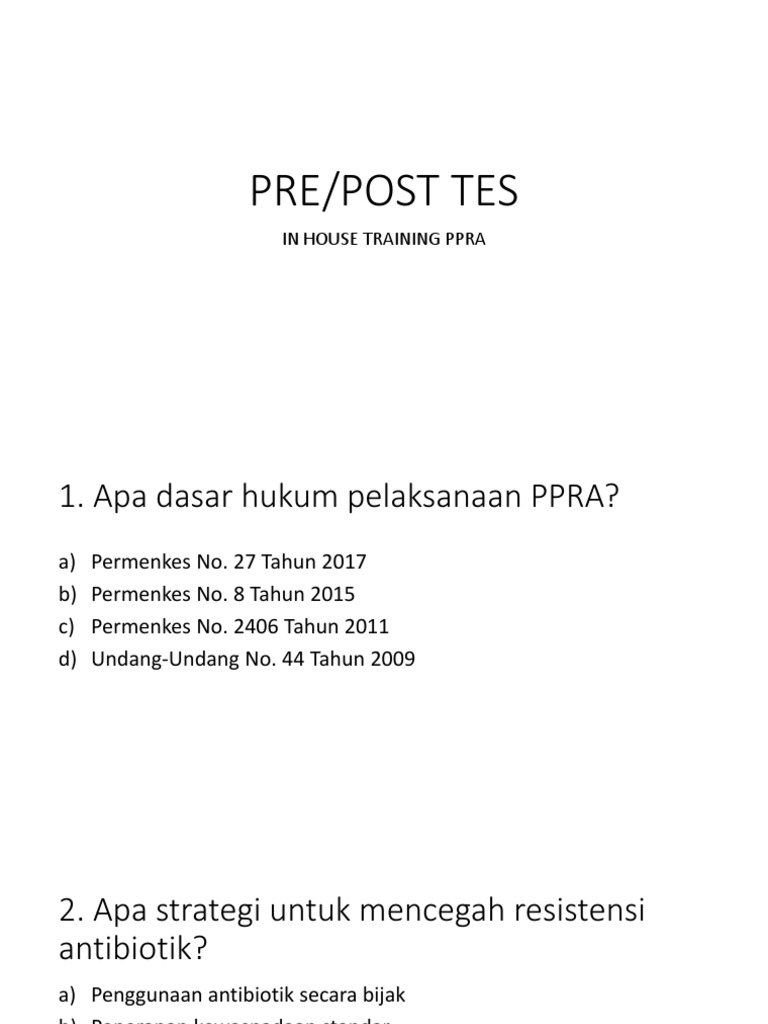 Pelatihan PPRA dan Resistensi Antibiotik | PDF