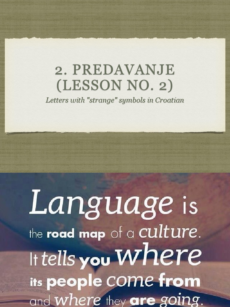 Croatian Language For Foreigners - Dijakritici | PDF | Poetry