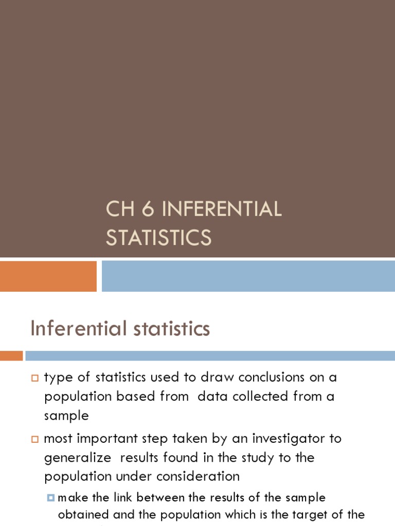 Inferential Statistics Powerpoint | PDF | Confidence Interval | P Value