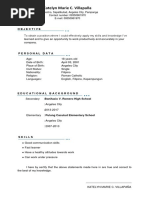 Work Immersion Resume Template | PDF